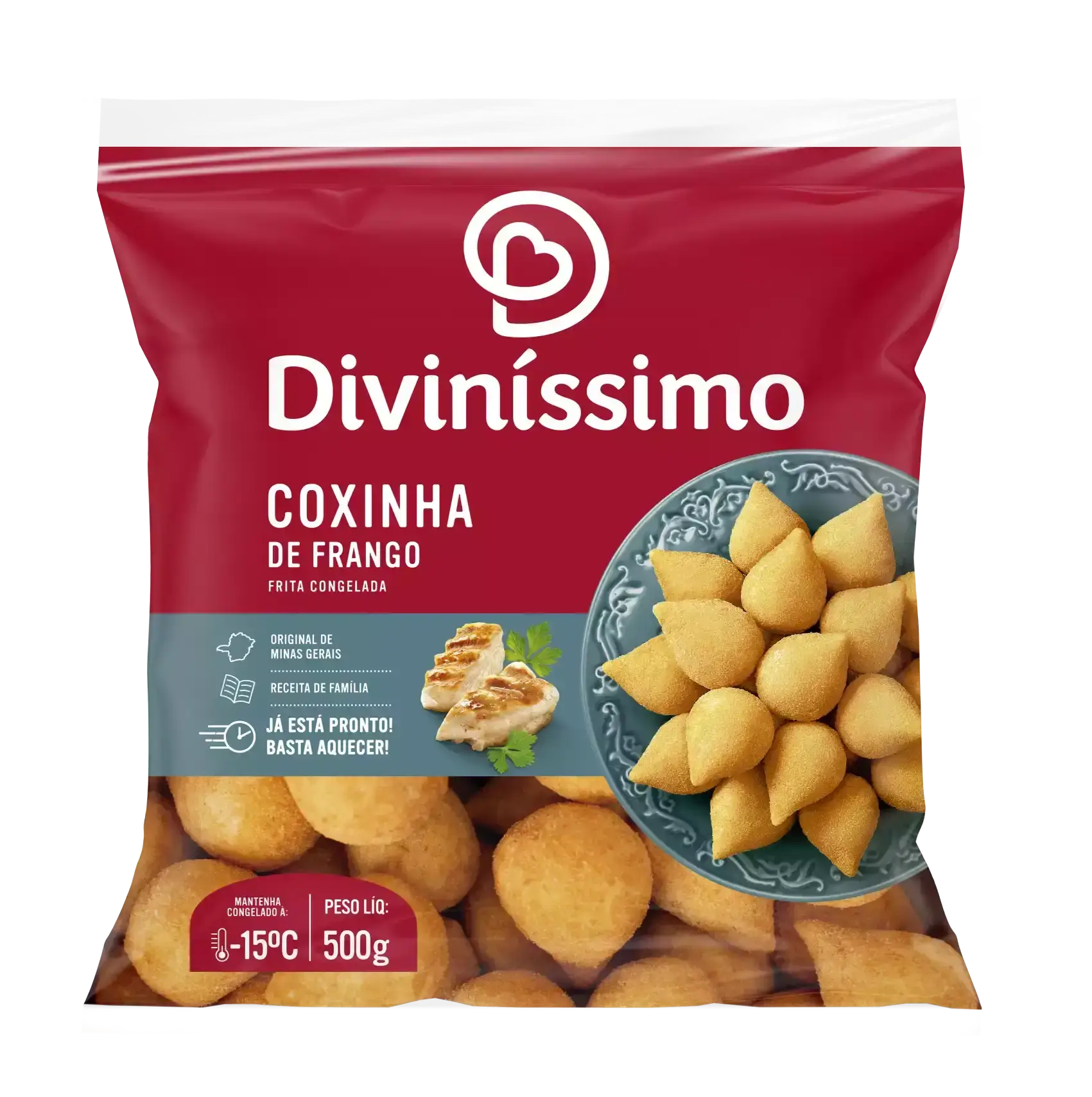 Coxinha de Frango 500g - Diviníssimo • Pão de Queijo e Salgados ...
